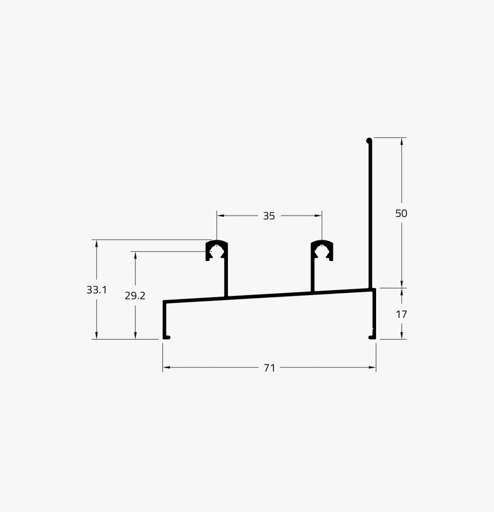 VT-898 - Perfil Alumínio