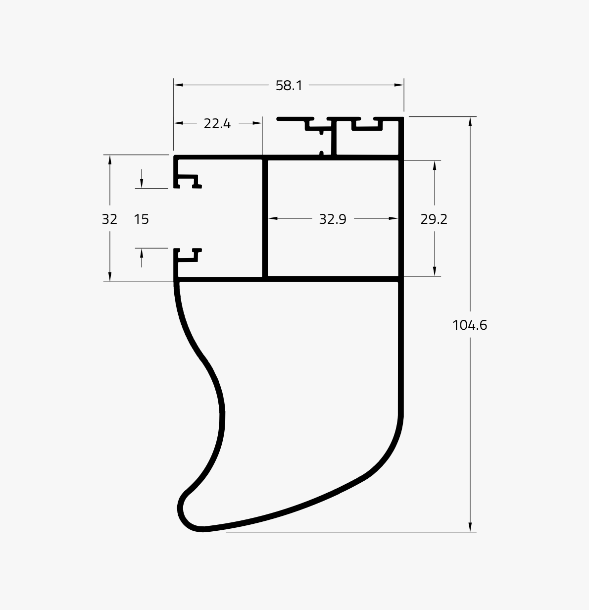 CHR-026 - Perfil Alumínio