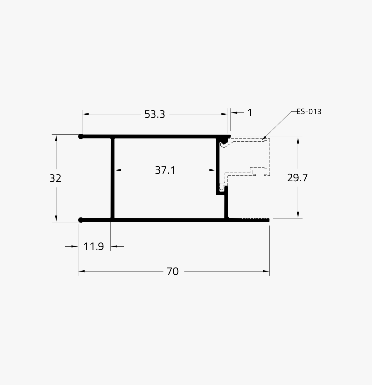 CHR-057 - Perfil Alumínio