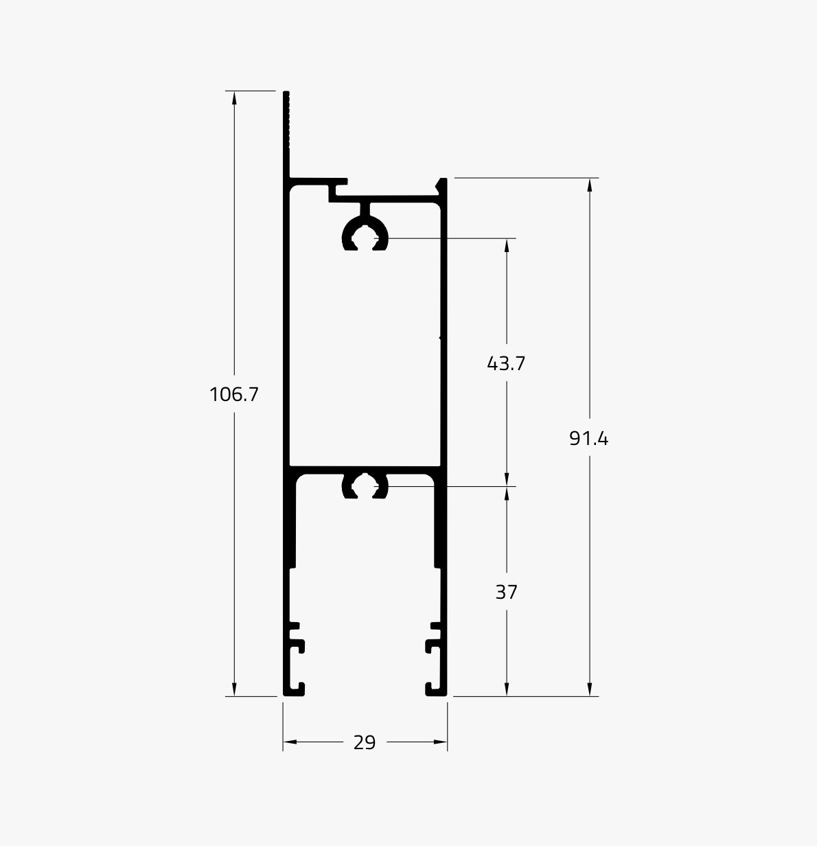 CHR-060 - Perfil Alumínio