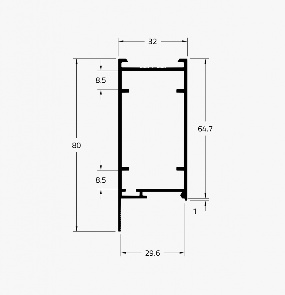 CHR-061 - Perfil Alumínio