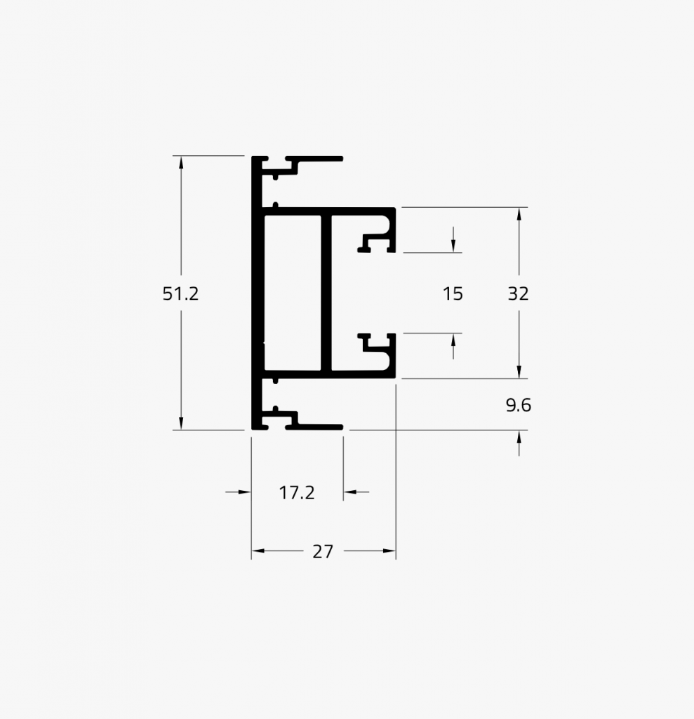 CHR-205 - Perfil Alumínio