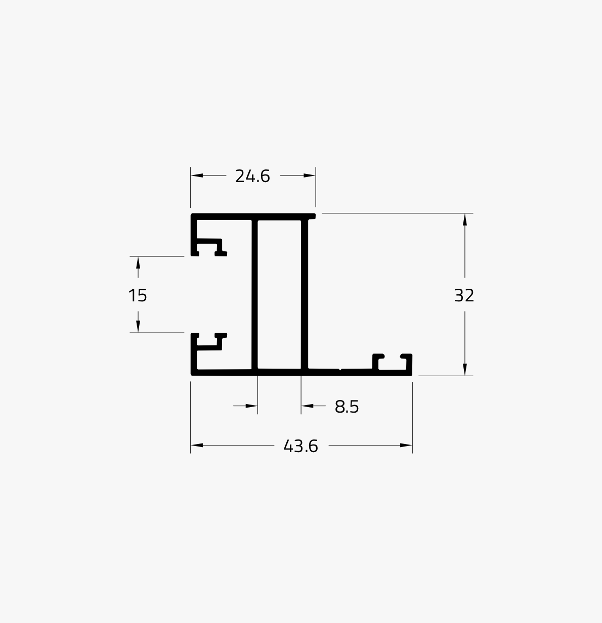 CHR-704 - Perfil Alumínio