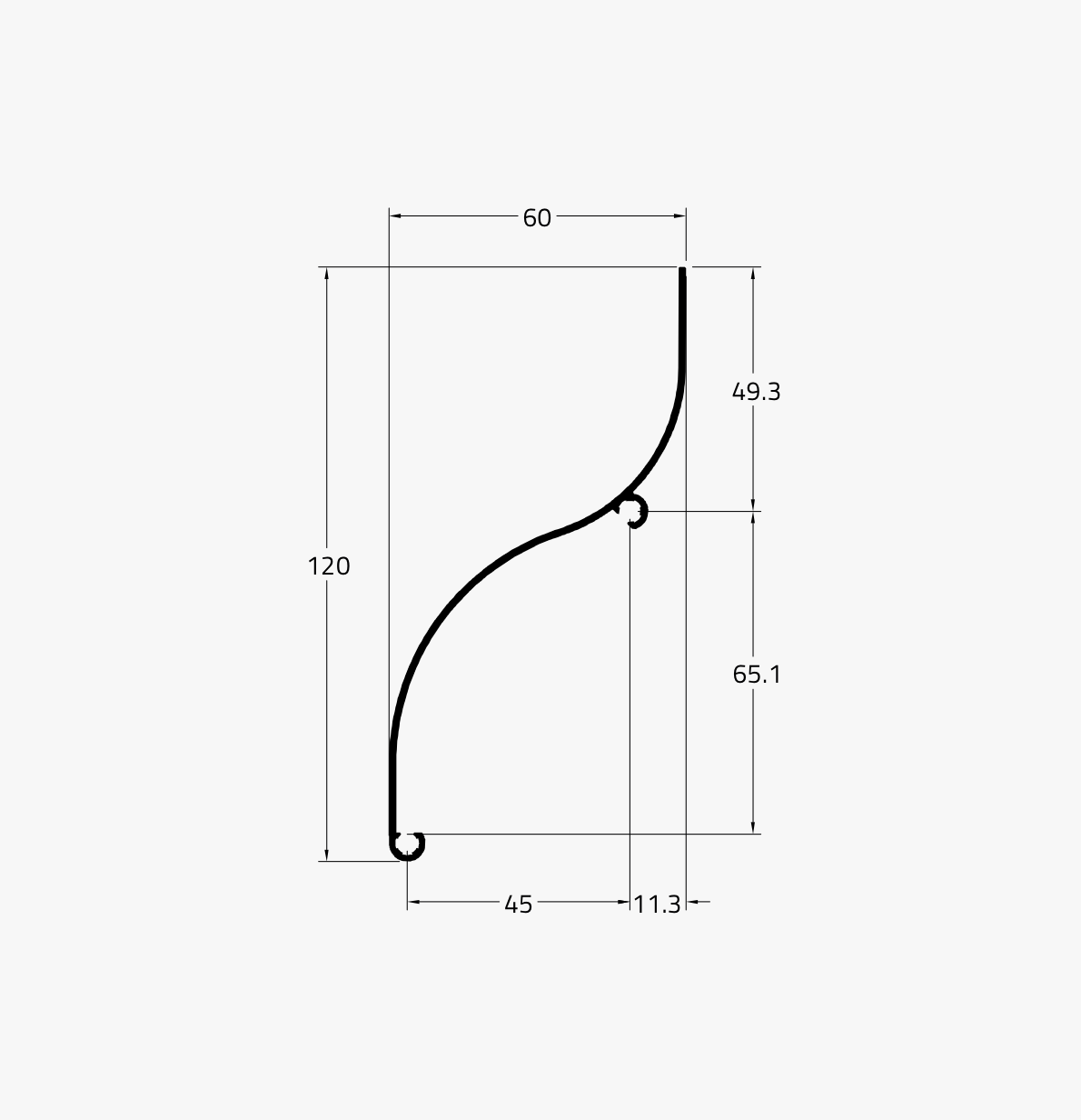 AR-006 - Perfil Alumínio