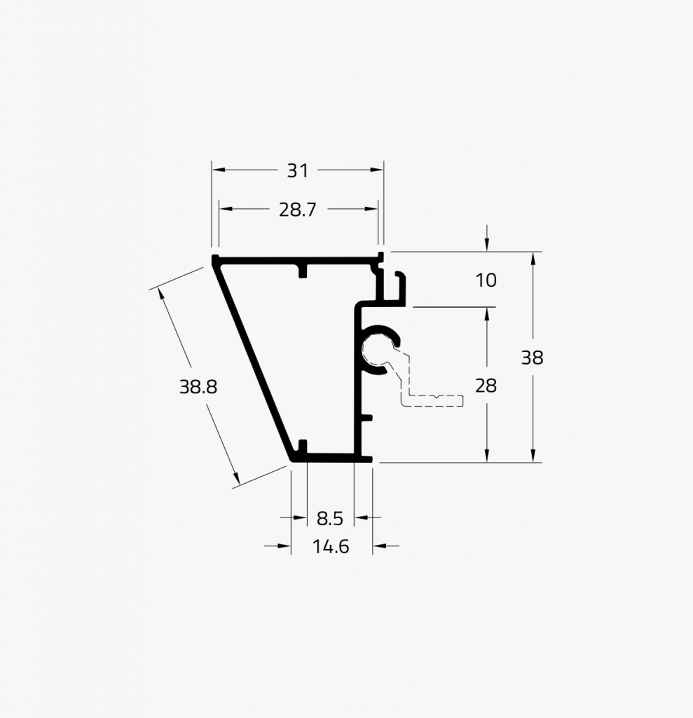 GP-019 - Perfil Alumínio