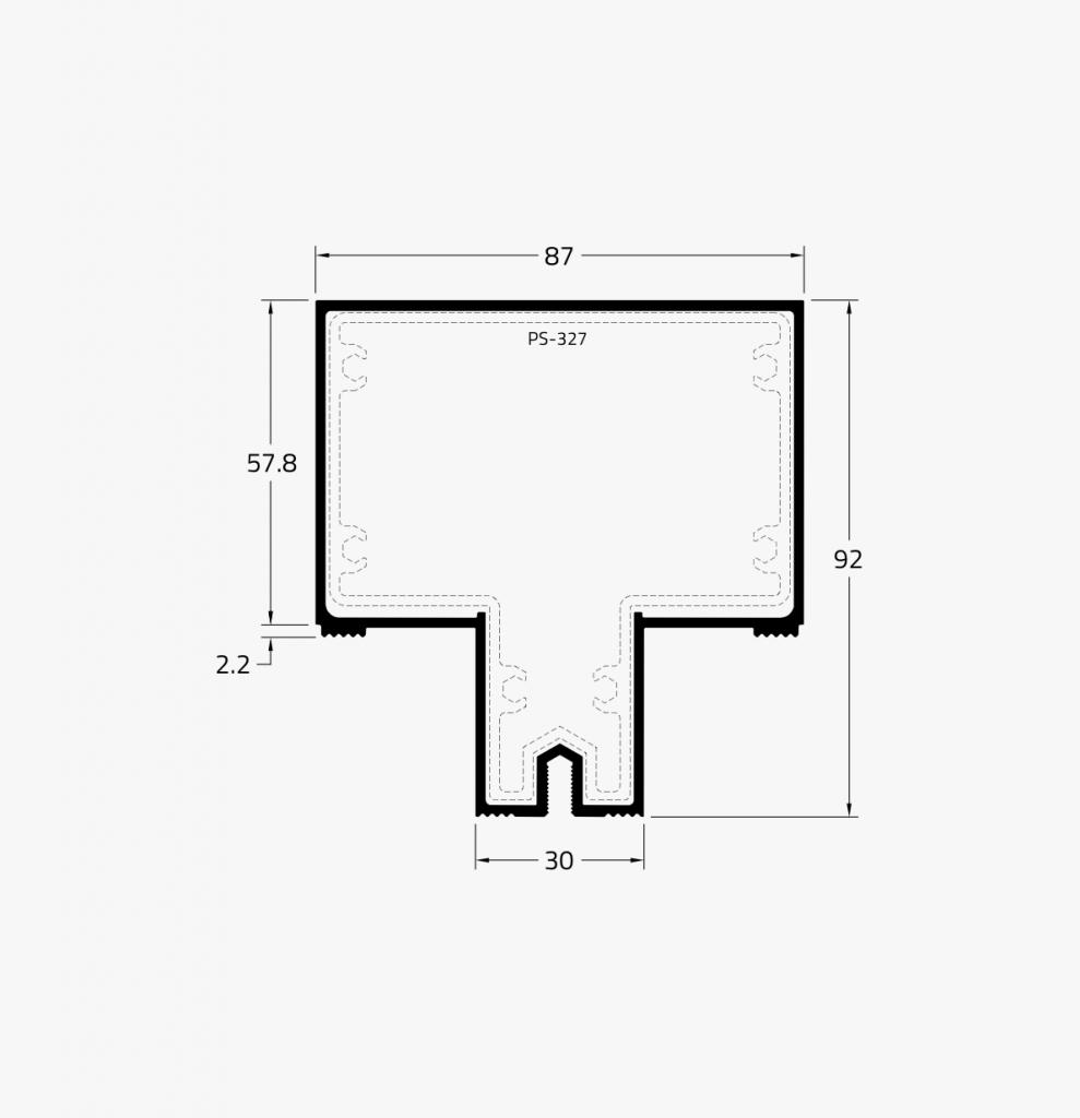 PS-306 - Perfil Alumínio