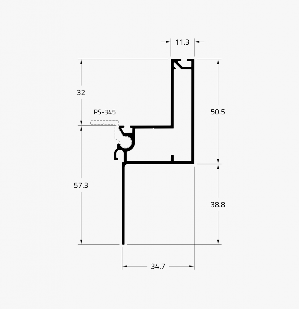 PS-330 - Perfil Alumínio