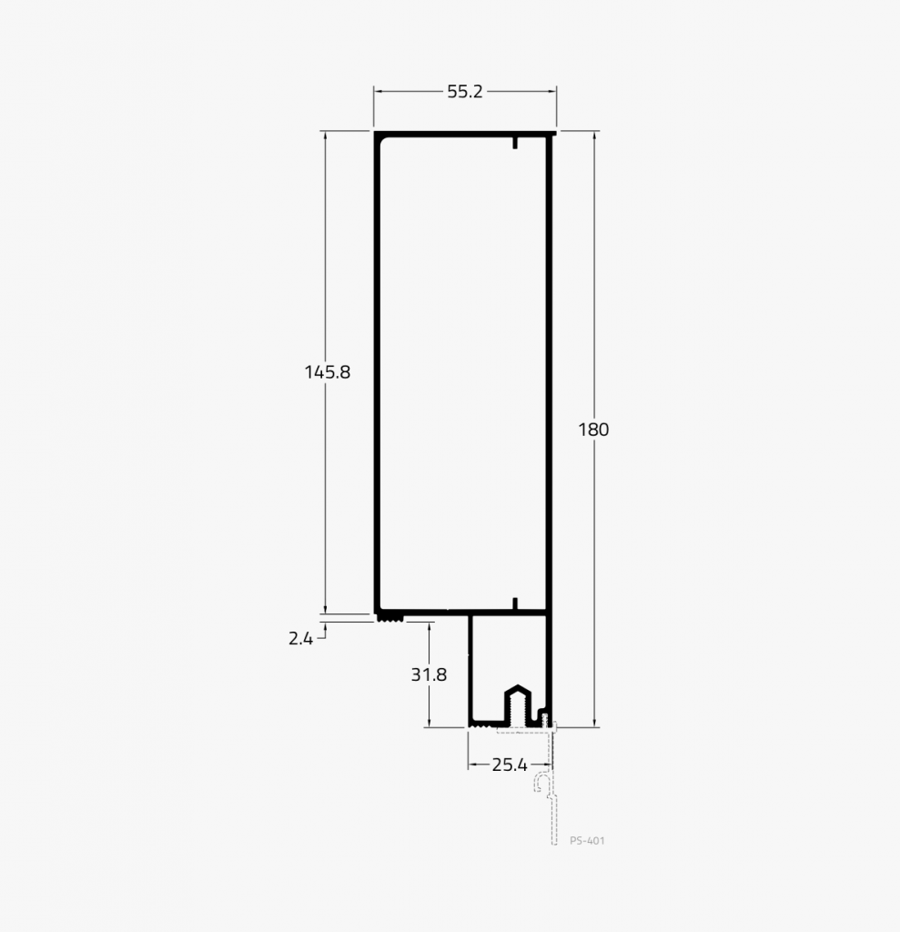 PS-400 - Perfil Alumínio