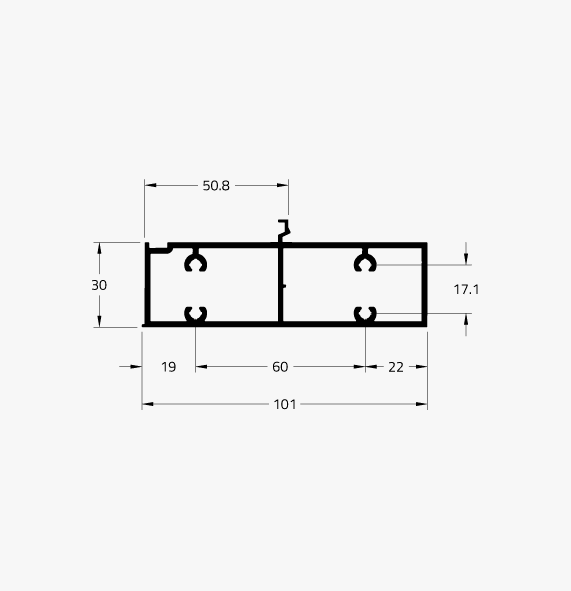 UP-135 - Perfil Alumínio